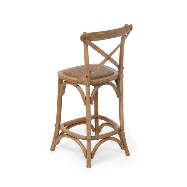 Wooden Cross Back Counter Stool – Prop & Decor Outlet